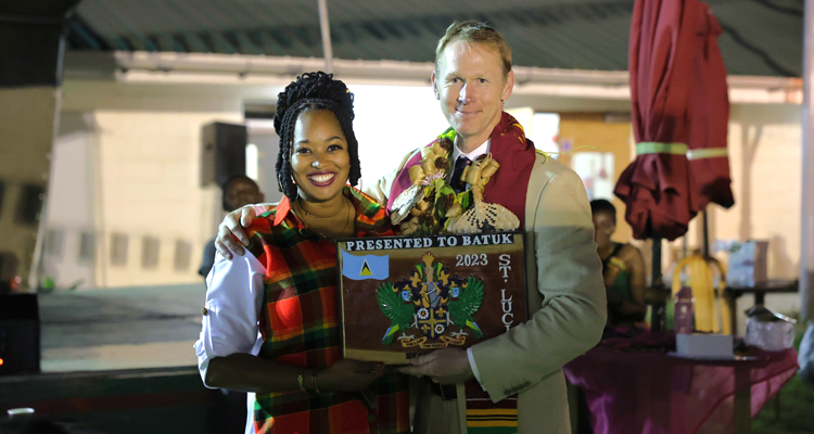 Mrs Joedina Dupal and BATUK Commander Col Mann - Army&You