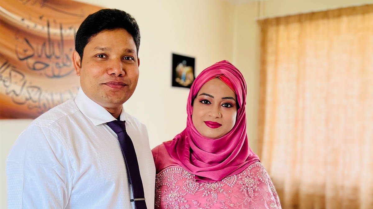 Saiful Islam and his wife - Army&You